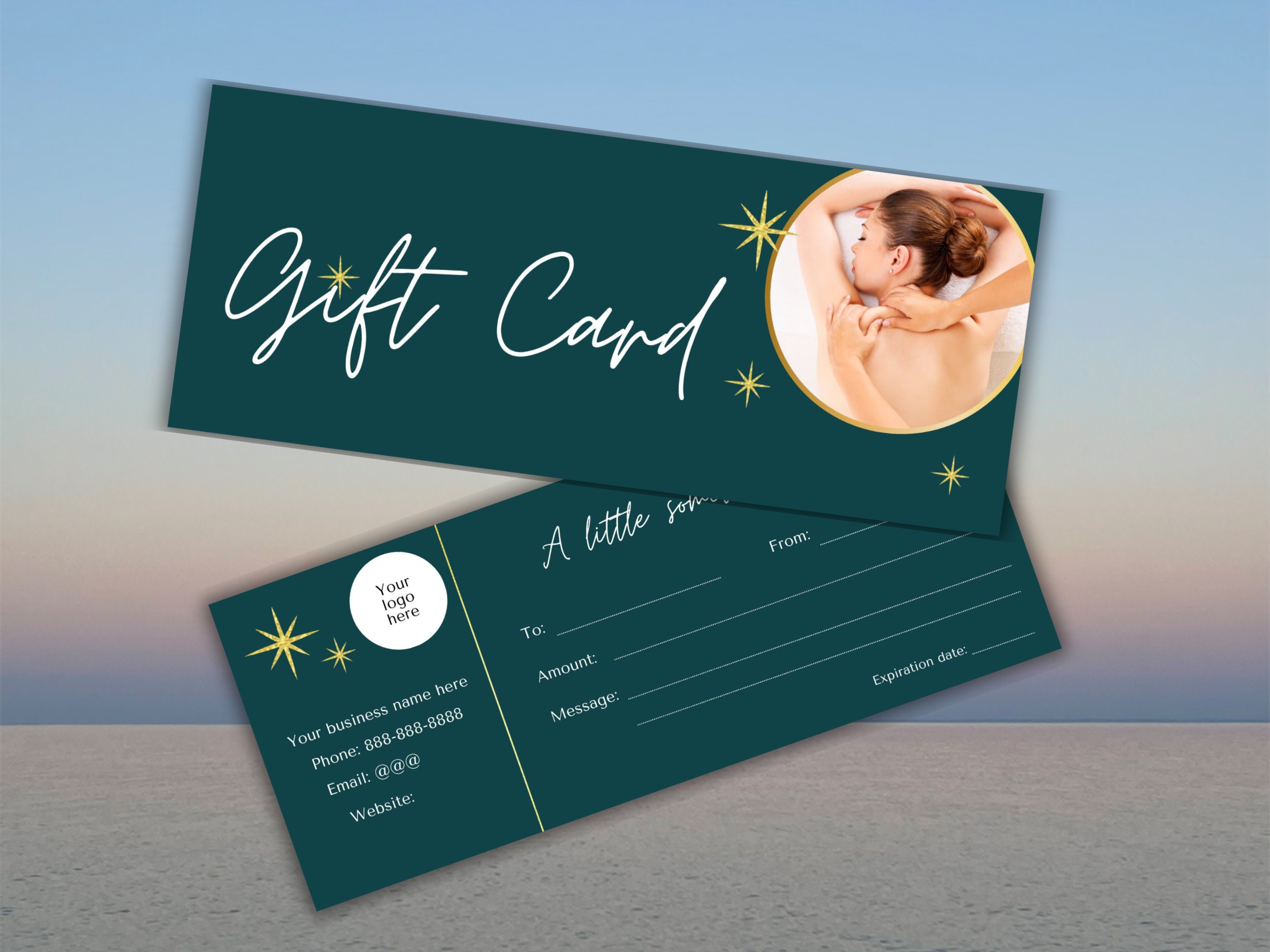 Editable Massage Gift Certificate | Massage Printable Gift Card | Spa ...