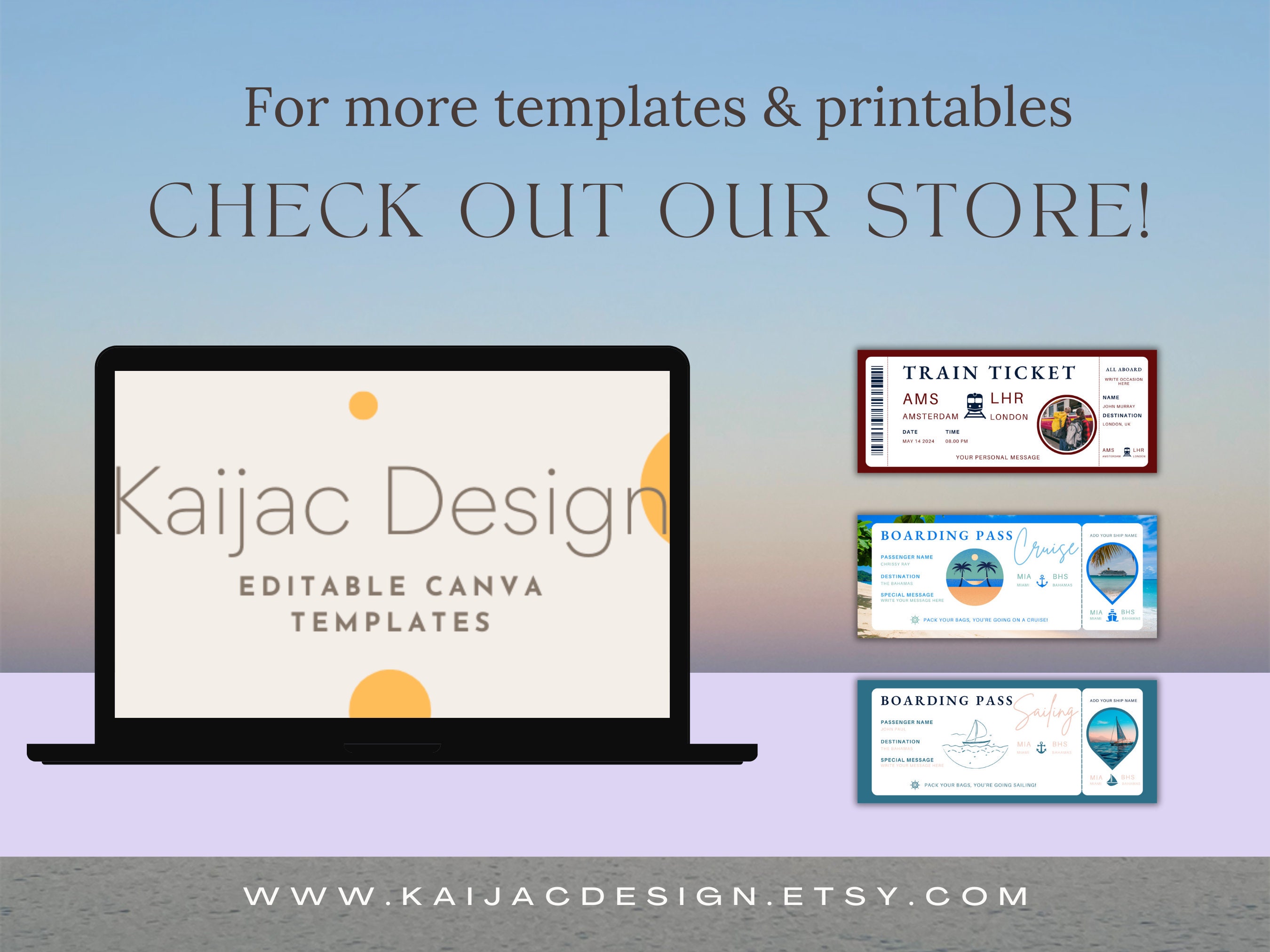 Boarding Pass Train Voucher | Personalise Gift Certificate Template ...