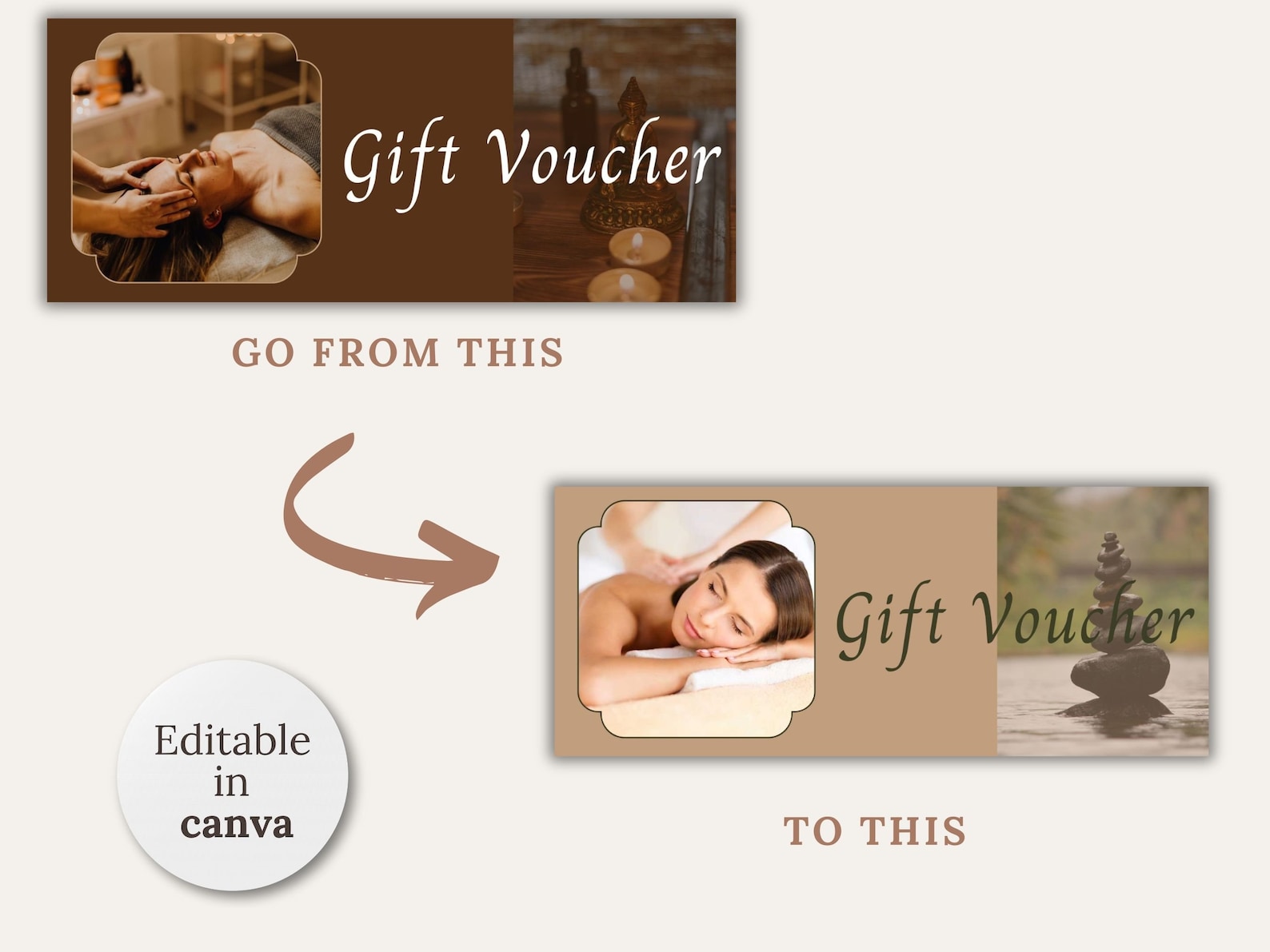 Editable Massage Gift Certificate | Massage Printable Gift Card | Spa ...