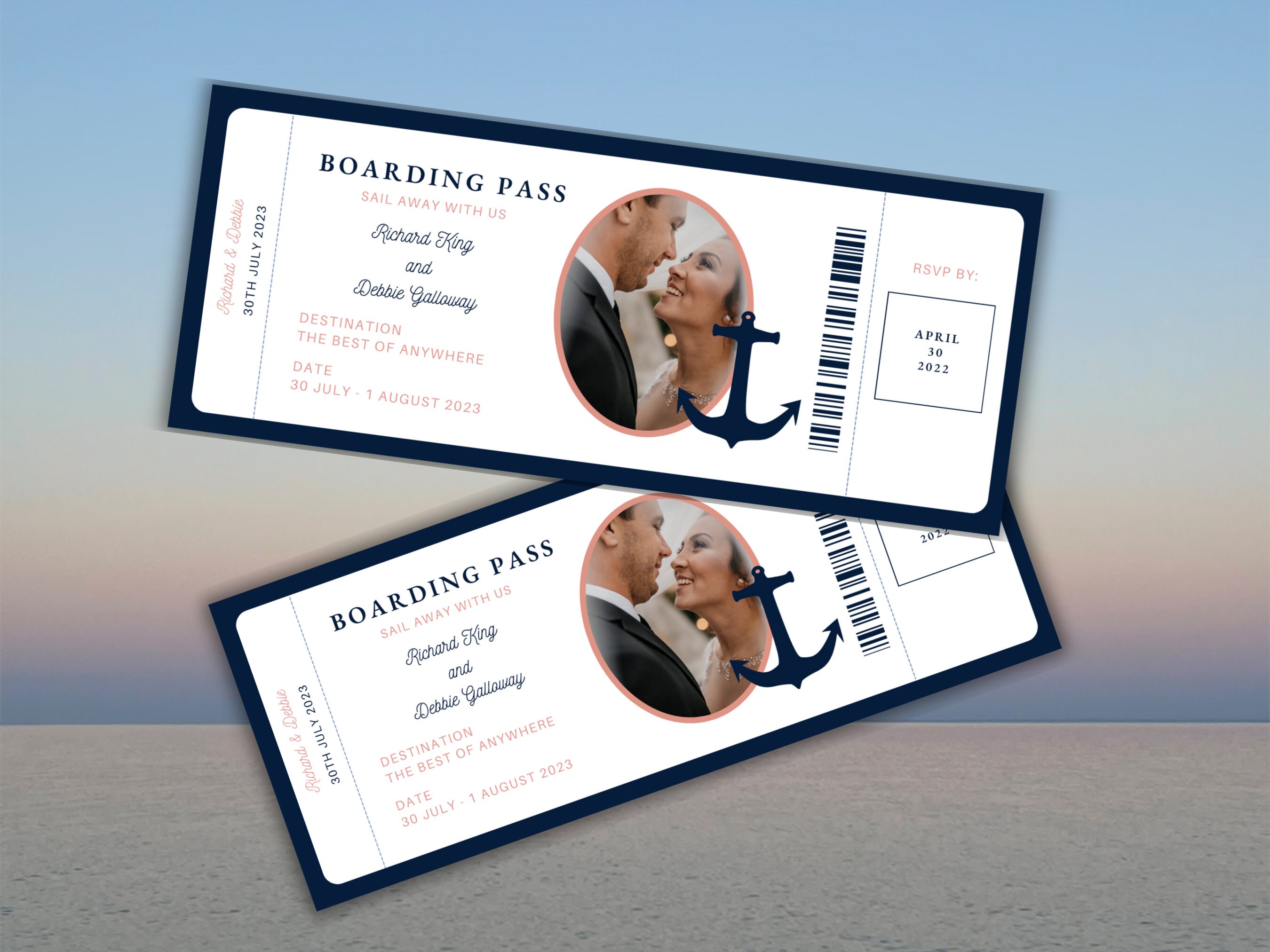 Boarding Pass Invite | Editable Boarding Pass Template | Destination ...