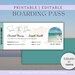 Boarding Pass Save the Date Invite | Editable Boarding Pass Template ...