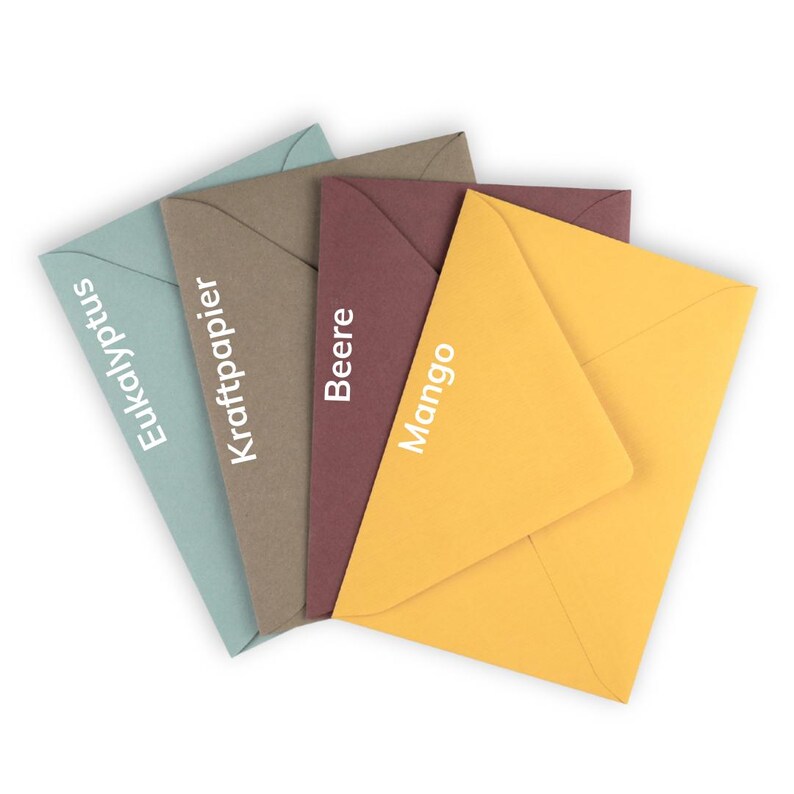 Einpflanzbare Karte aus handgeschöpftem Saatpapier | Karte Glück in ...