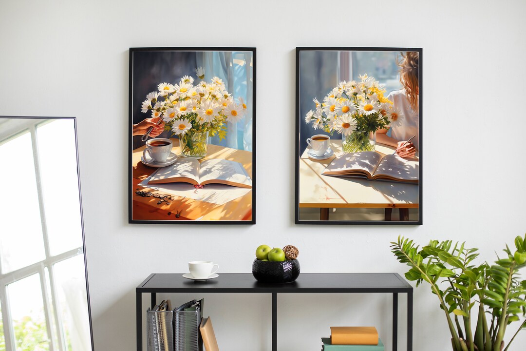 Vintage Reading Corner Art Print Set 2 Printable Vintage Art Prints for ...