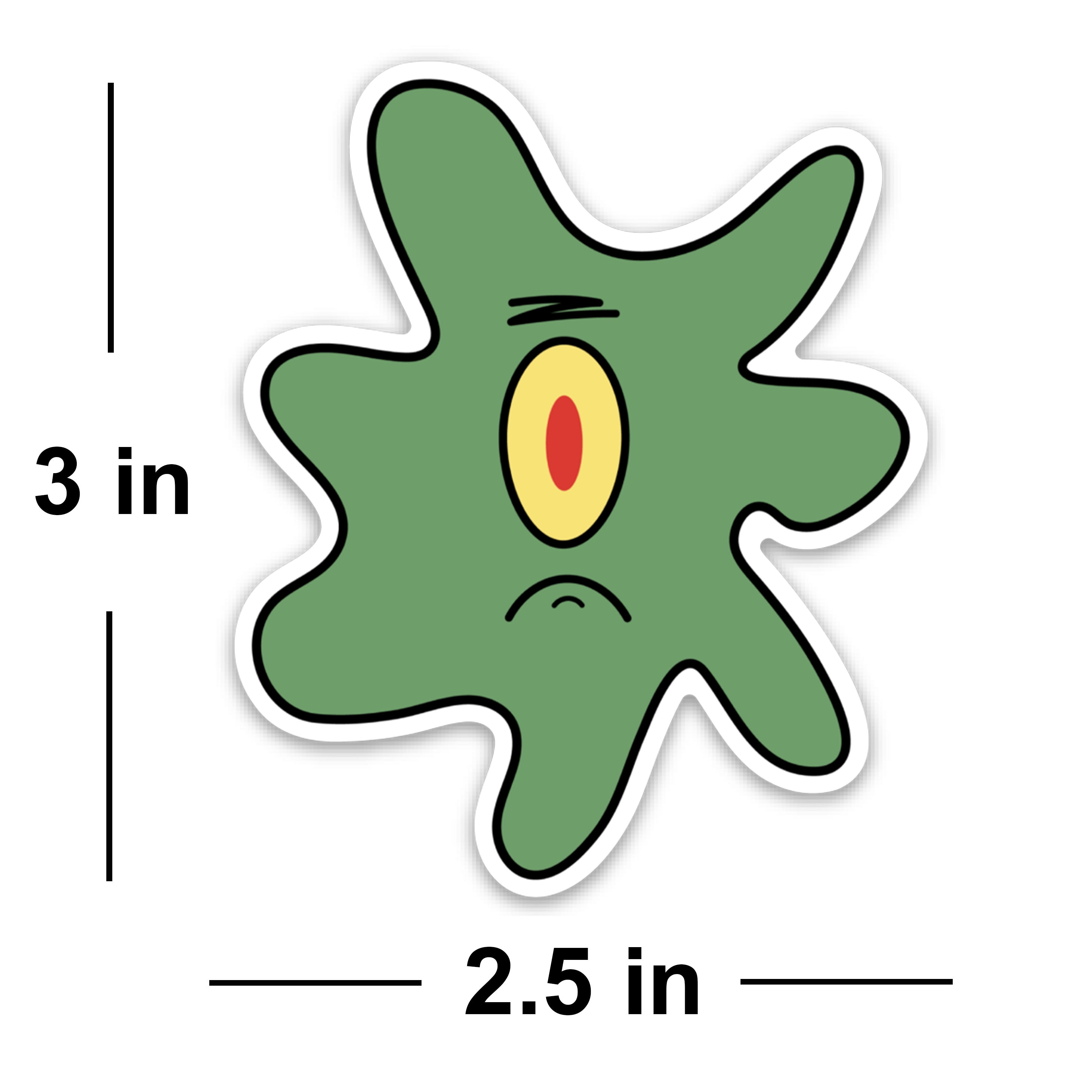 Squished Plankton Sticker Spongebob Laptop Sticker Funny Cute Meme ...
