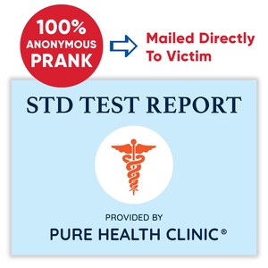 Prank Mail STD Test Report Postcard 100% Anonymous Sent Directly to ...