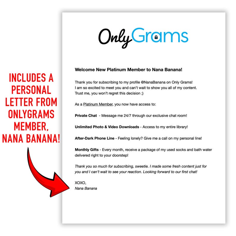 Prank Mail - Only Grams Subscription, Real Receipt & Letter Inside ...