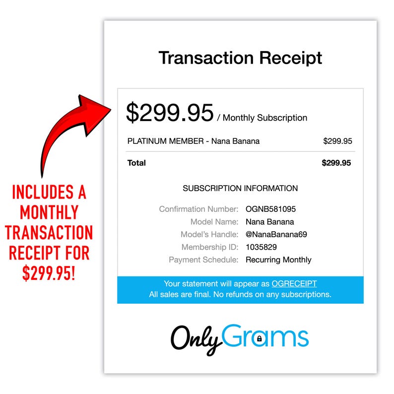 Prank Mail - Only Grams Subscription, Real Receipt & Letter Inside ...