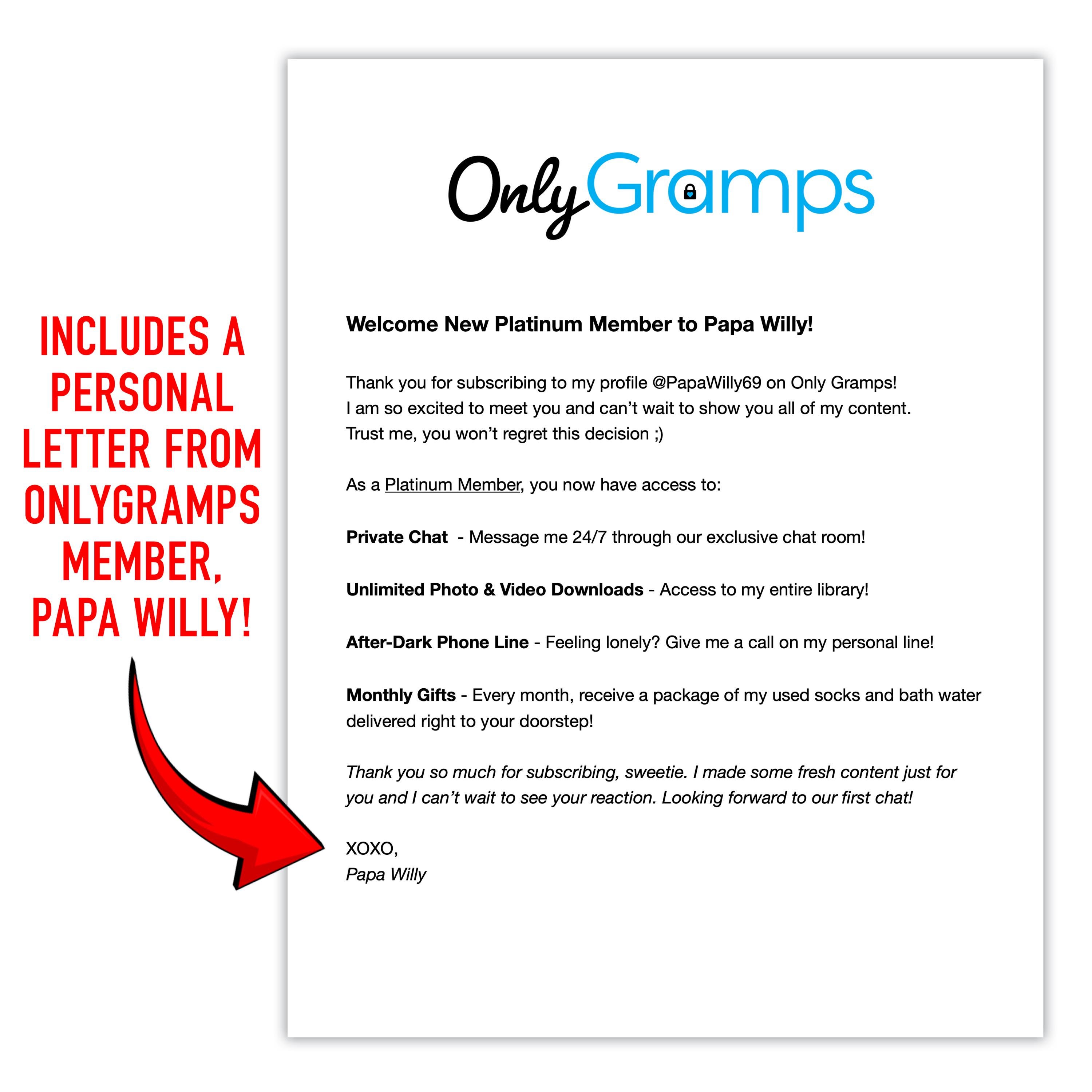 Prank Mail - Only Gramps Subscription, Real Receipt & Letter Inside ...