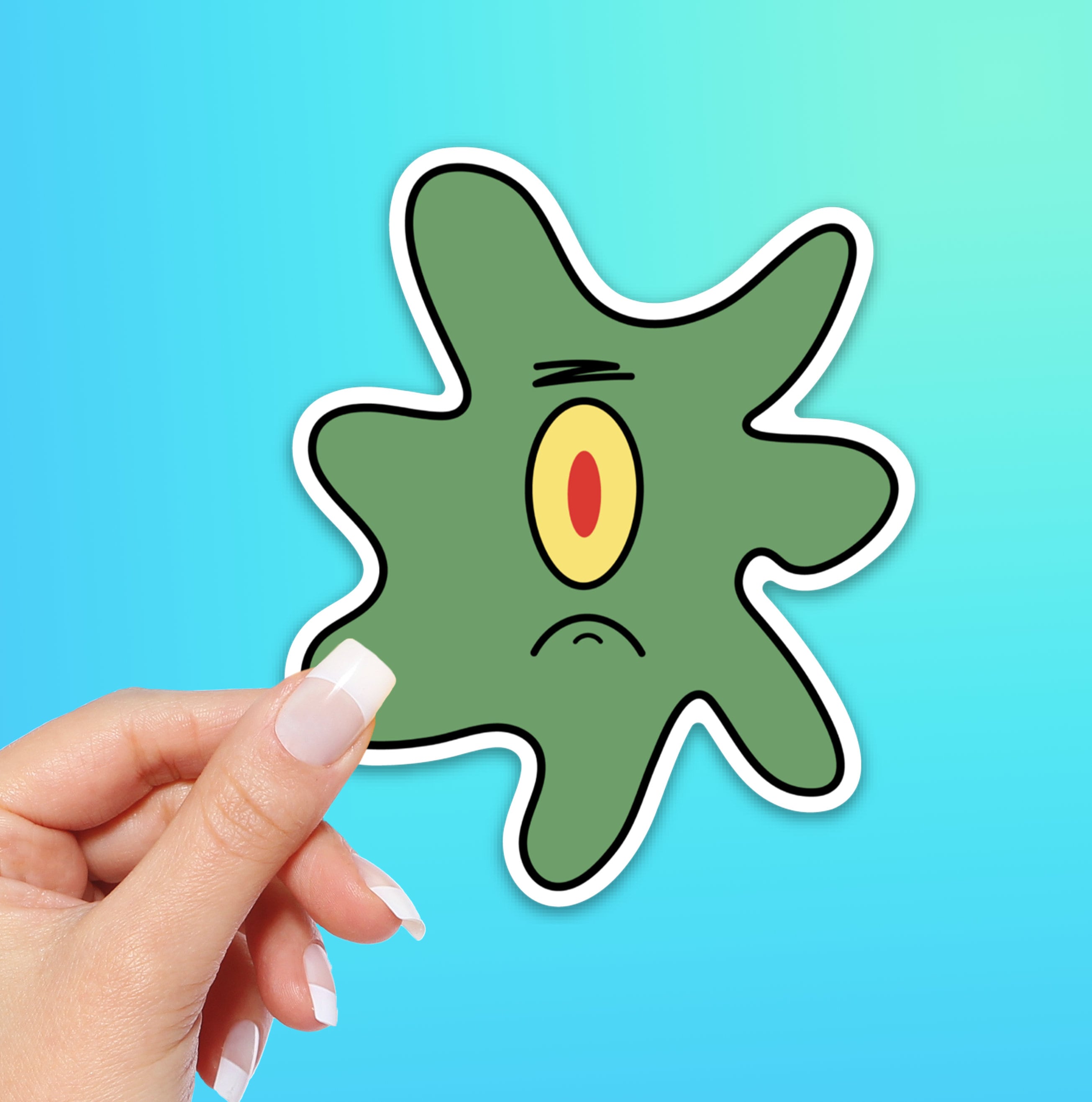 Squished Plankton Sticker Spongebob Laptop Sticker Funny Cute Meme ...