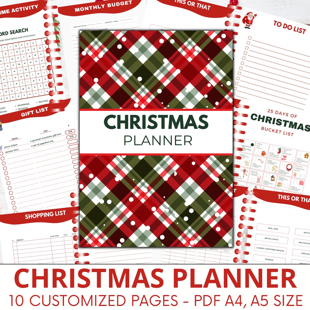 Printable Christmas Planner 2023 Holiday Organizer PDF Xmas To-do List ...