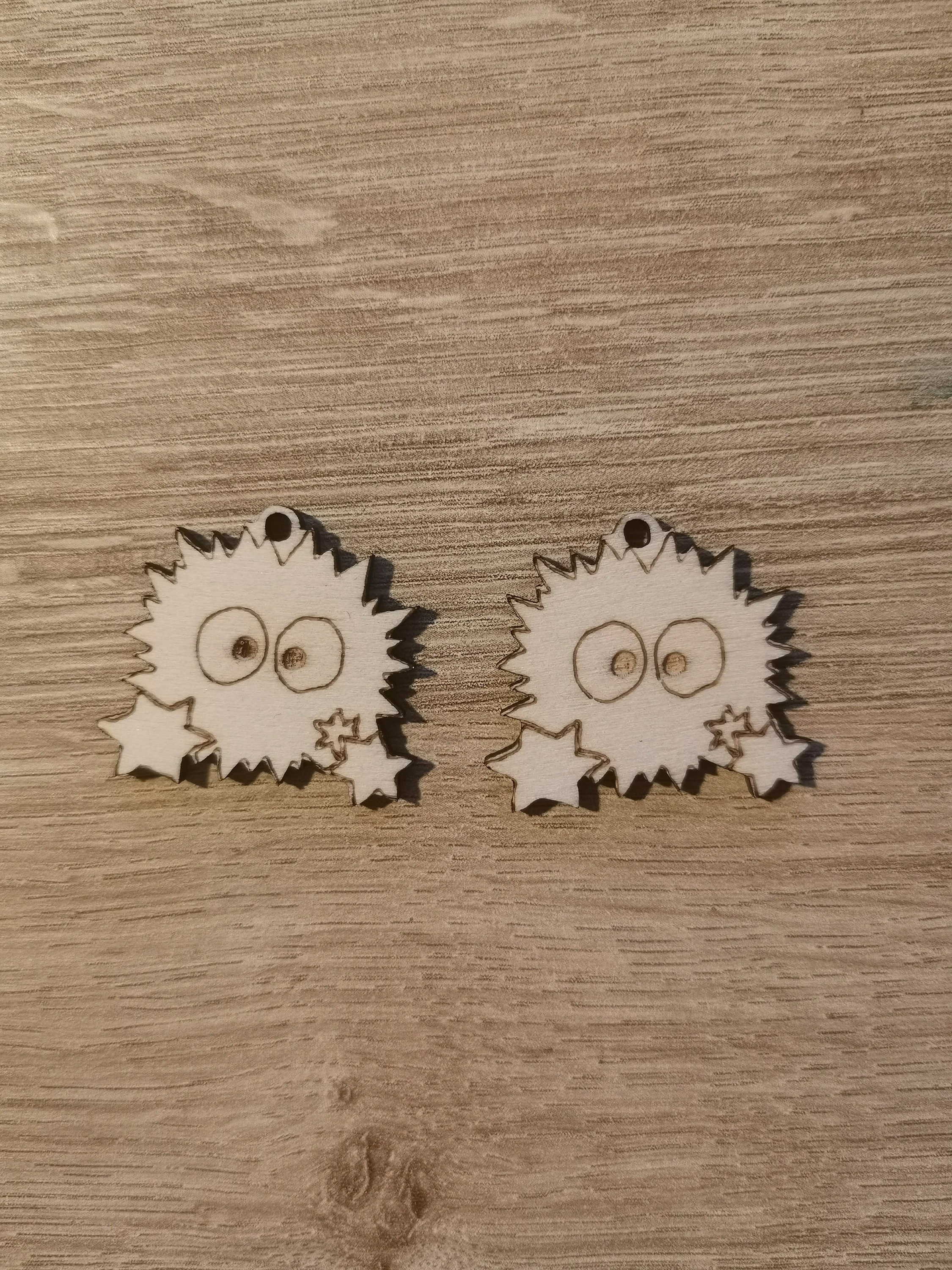 Ghibli Soot Sprite Svg Laser Earrings Monster Stars Cute Lasercut File ...