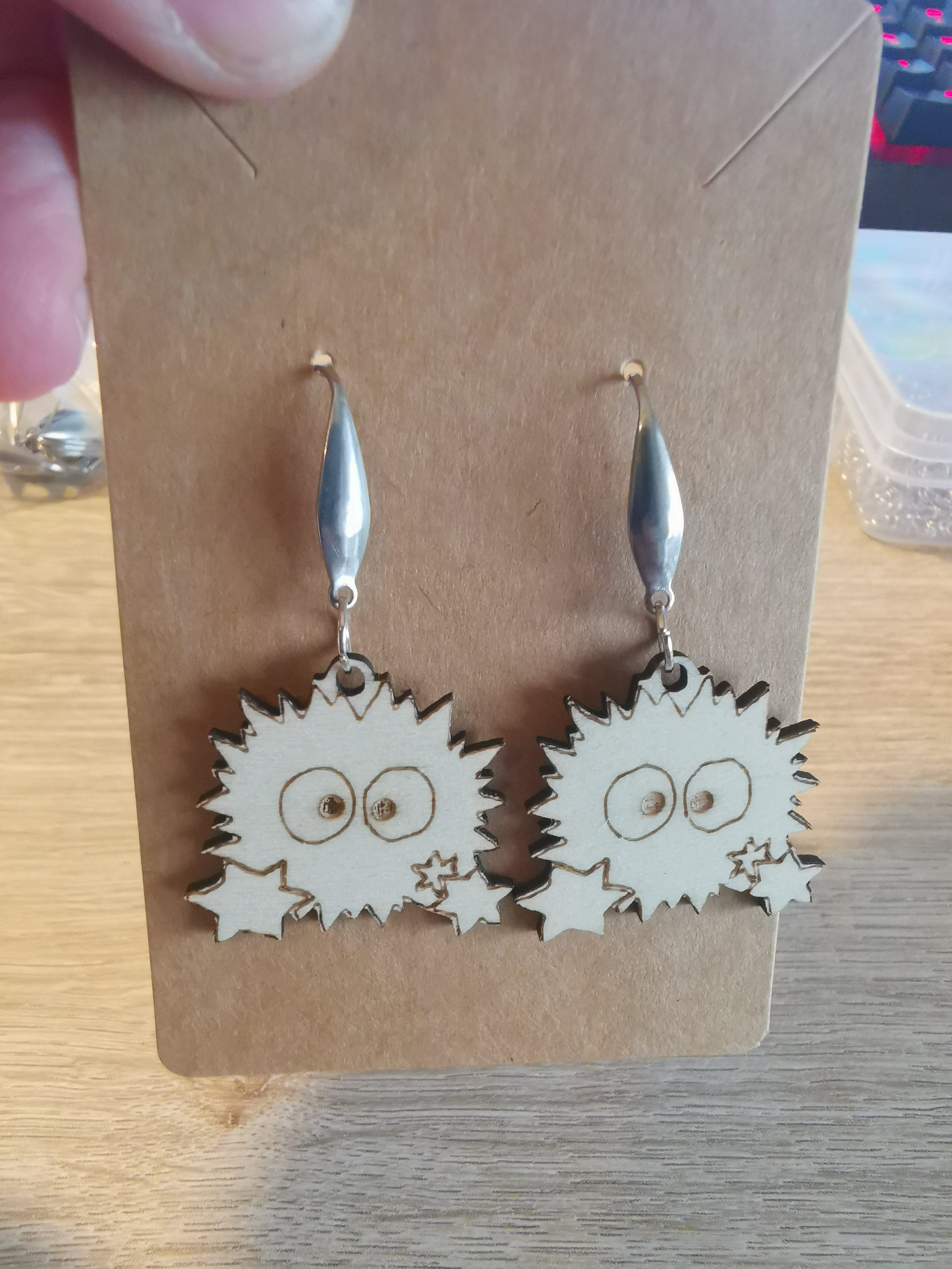 Ghibli Soot Sprite Svg Laser Earrings Monster Stars Cute Lasercut File ...