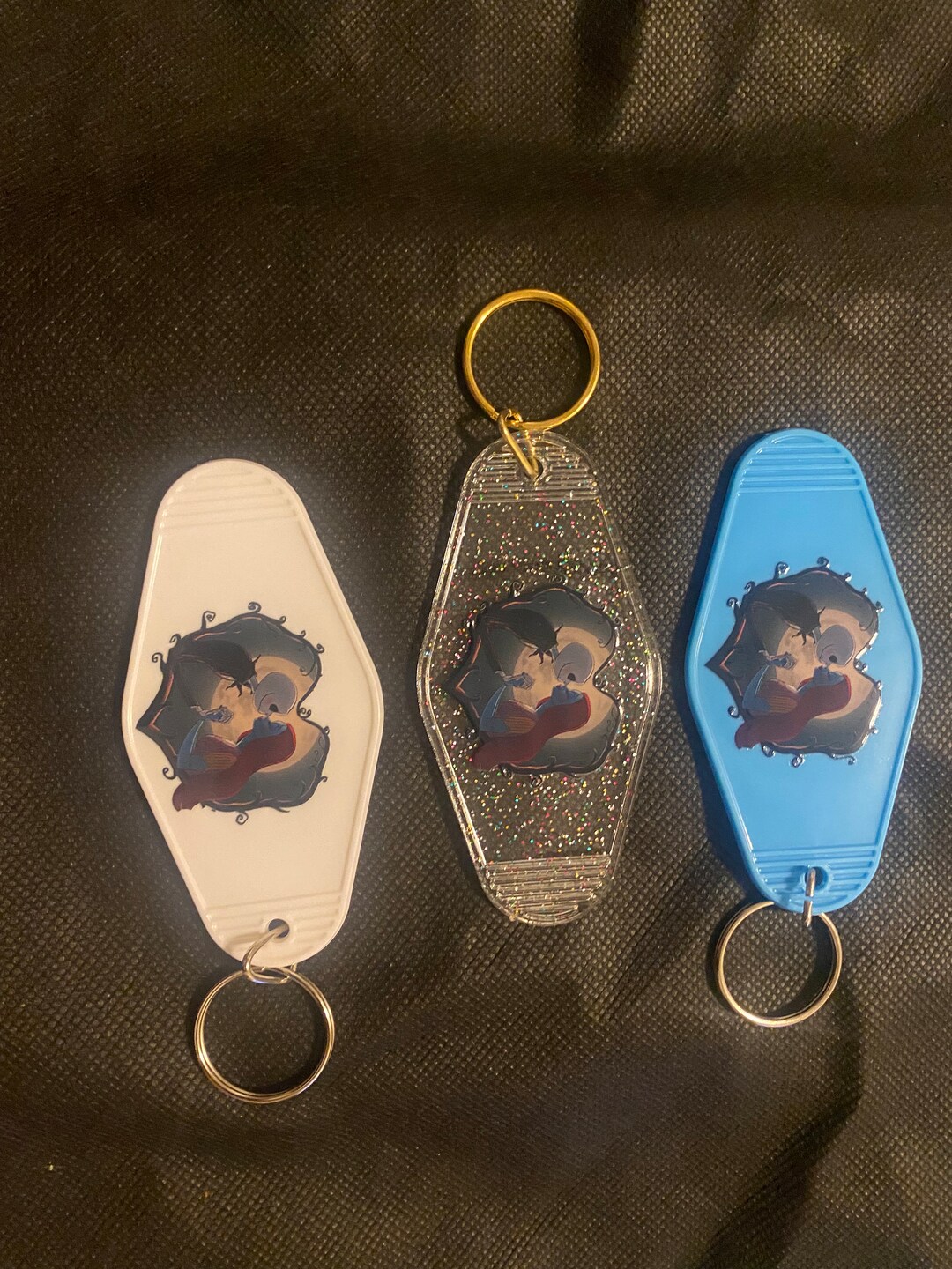 Pumpkin King and Queen Key Chain - Etsy