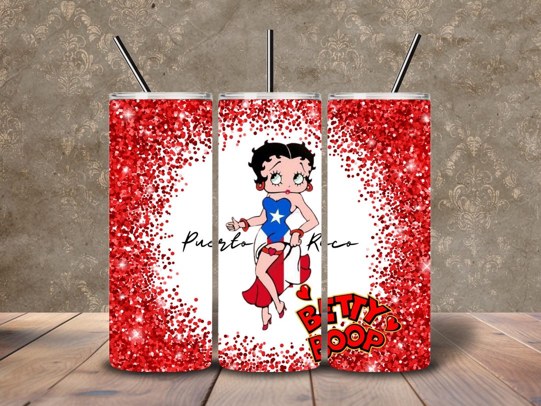 Betty Boop Puerto Rican Themed Tumbler, Boricua Cup, 20oz Tumbler ...