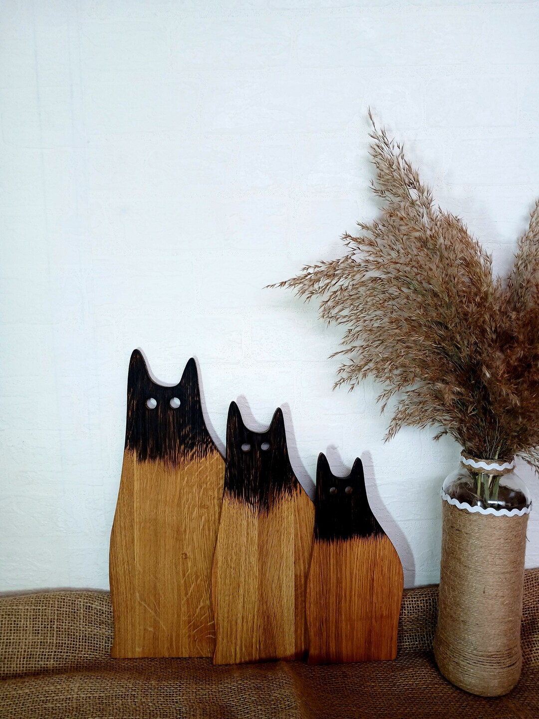 Three Mysterious Cats. Wooden Cats Kit. Wooden Cat Figurine. Carving ...