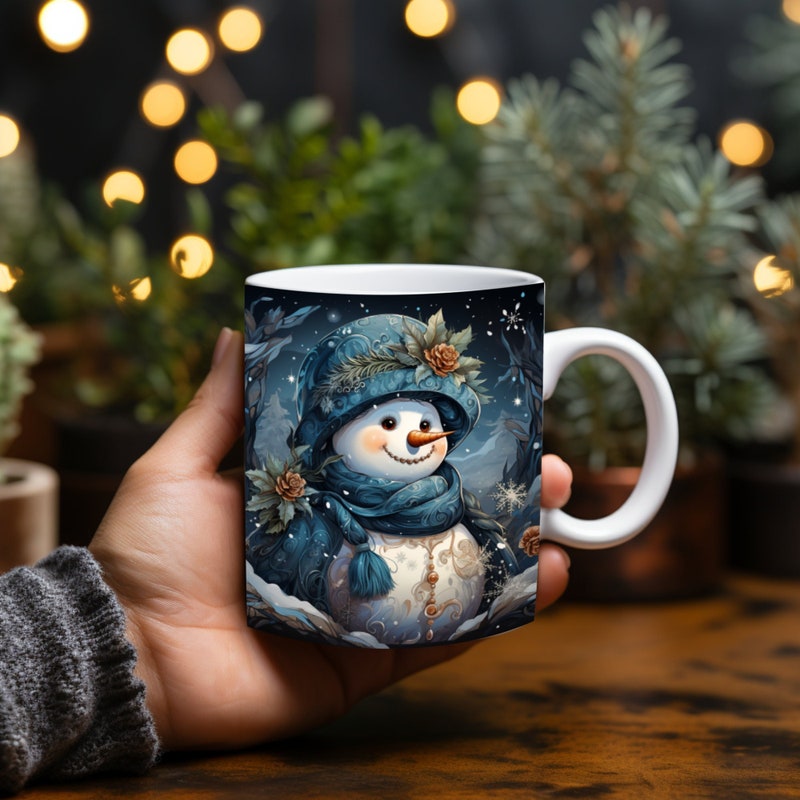 Snowman Grandma Coffee Cup - Etsy