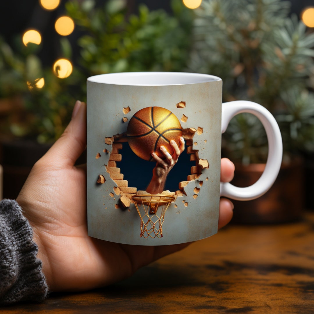 Basketball Cup, 3D Basketball Dunk Coffee Mug, Pro Basketball Inspired ...