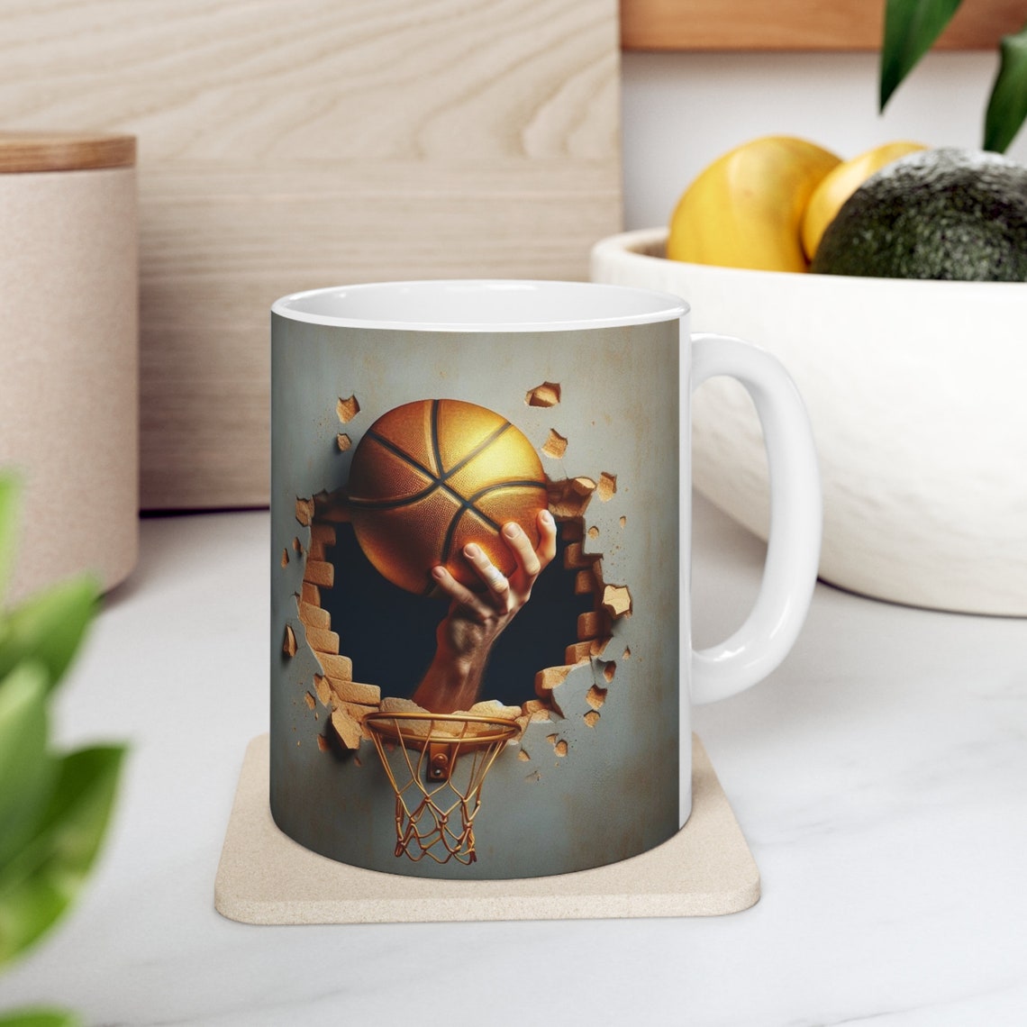 Basketball Cup, 3D Basketball Dunk Coffee Mug, Pro Basketball Inspired ...