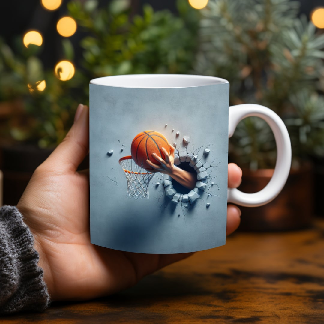 Basketball Mug, 3D Basketball Dunk Coffee Cup, Pro Basketball Inspired ...