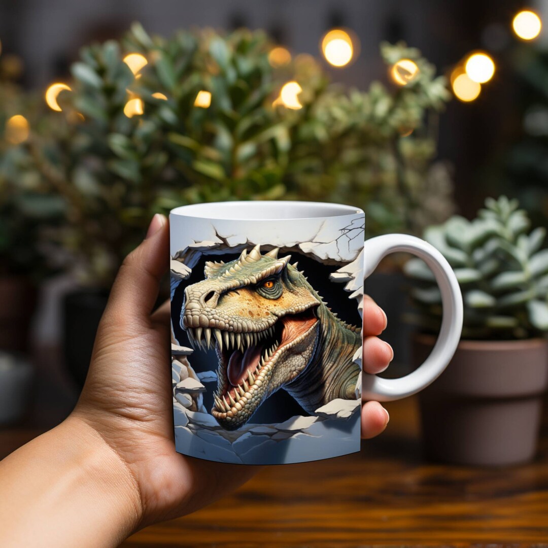 3D Dinosaur Mug, Roaring Dinosaur Coffee Mug, Unique Animal Lovers Cup ...