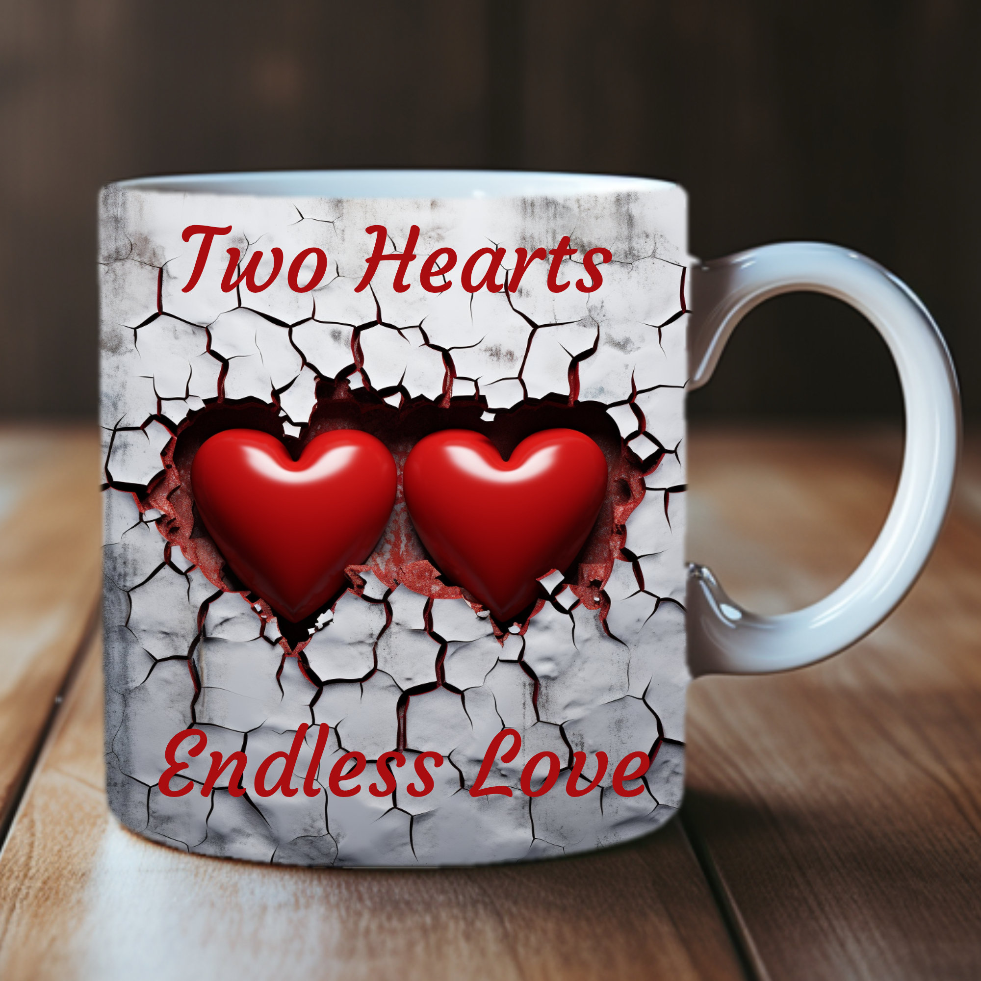 3D Love Quote Mug Wrap Bundle, 3D Heart Mug Sublimation, 11oz Mug Png ...