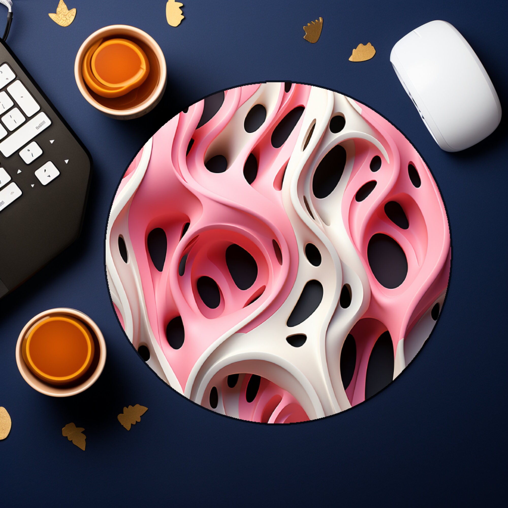 Mouse Pad Png Sublimation Designs, Playful 3D Inflated Slime Pink and ...