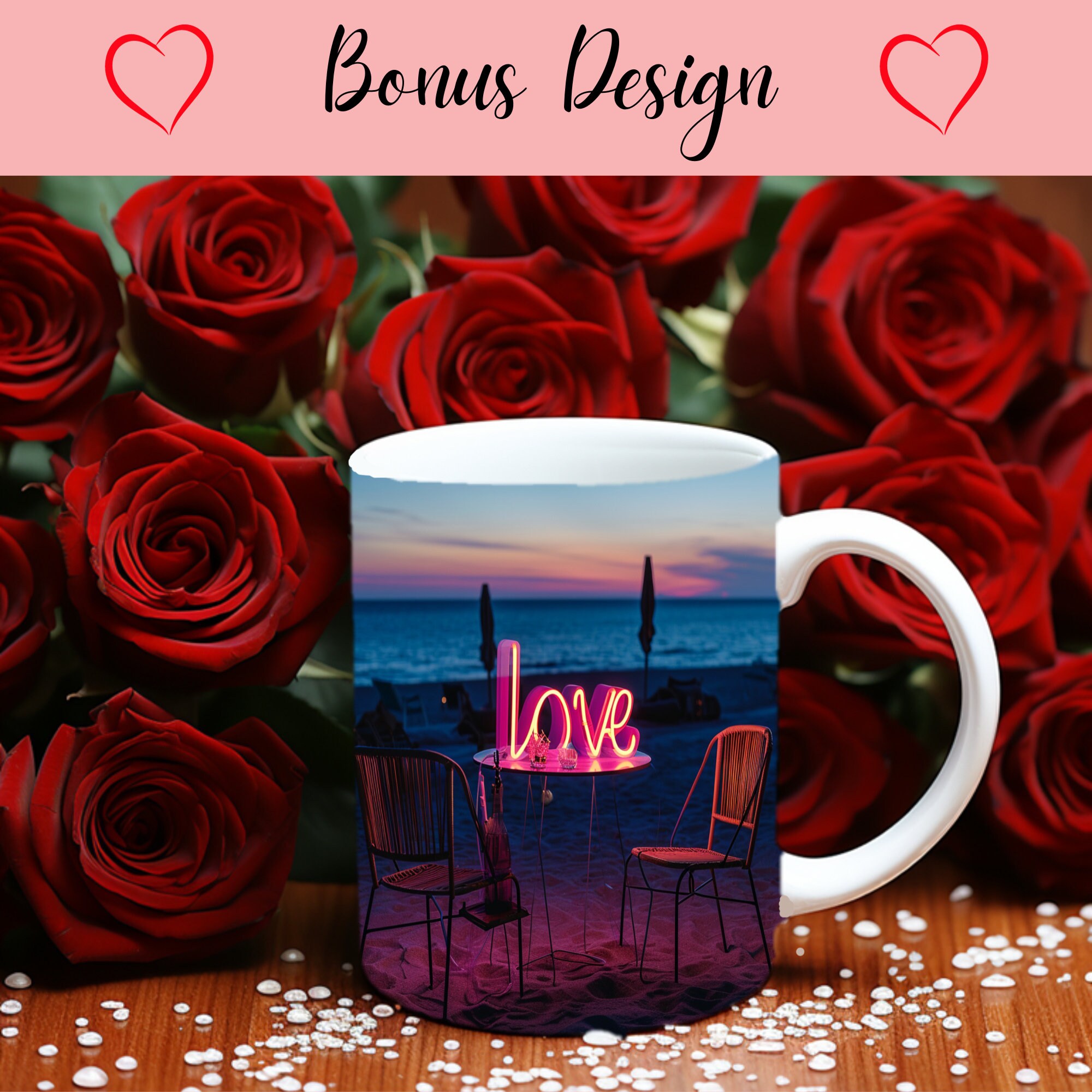 Love Mug Wrap Bundle, 3D Love Mug Sublimation, 11oz Mug Png, 11oz and ...