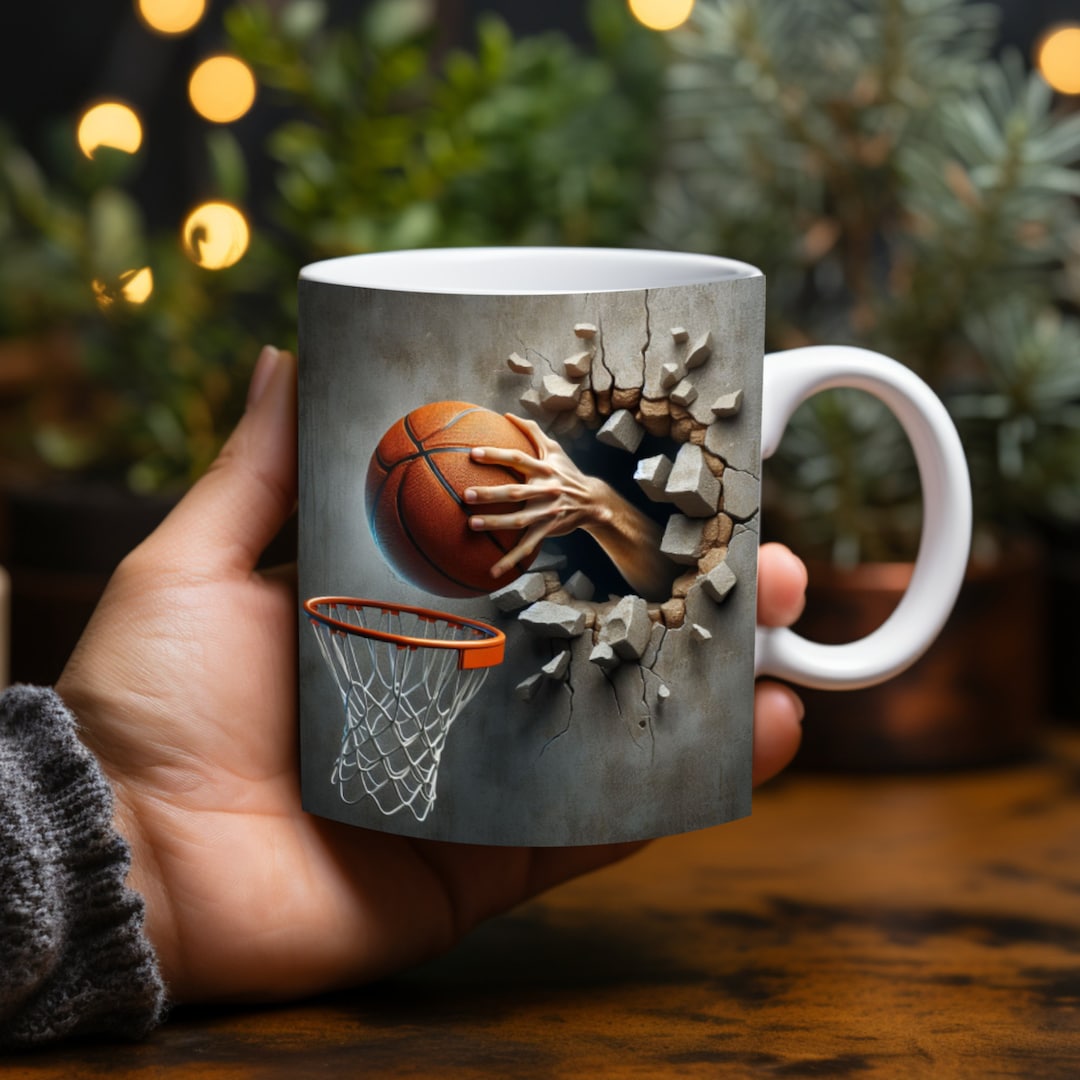 Basketball Cup, 3D Basketball Dunk Coffee Mug, Pro Basketball Inspired ...