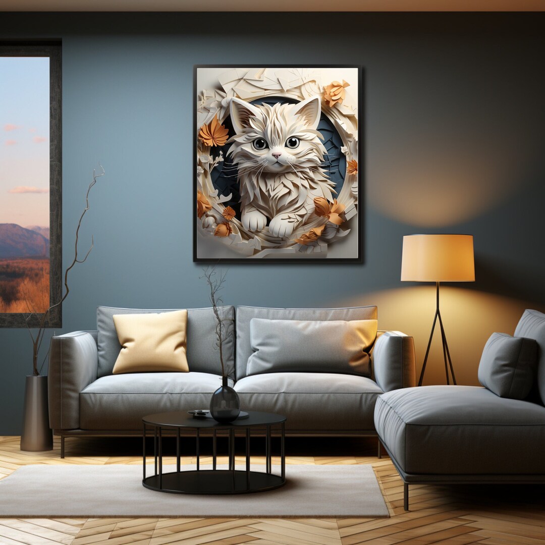 Adorn Your Space With Adorable 3D Cat Art Paper Sculptures,unique ...