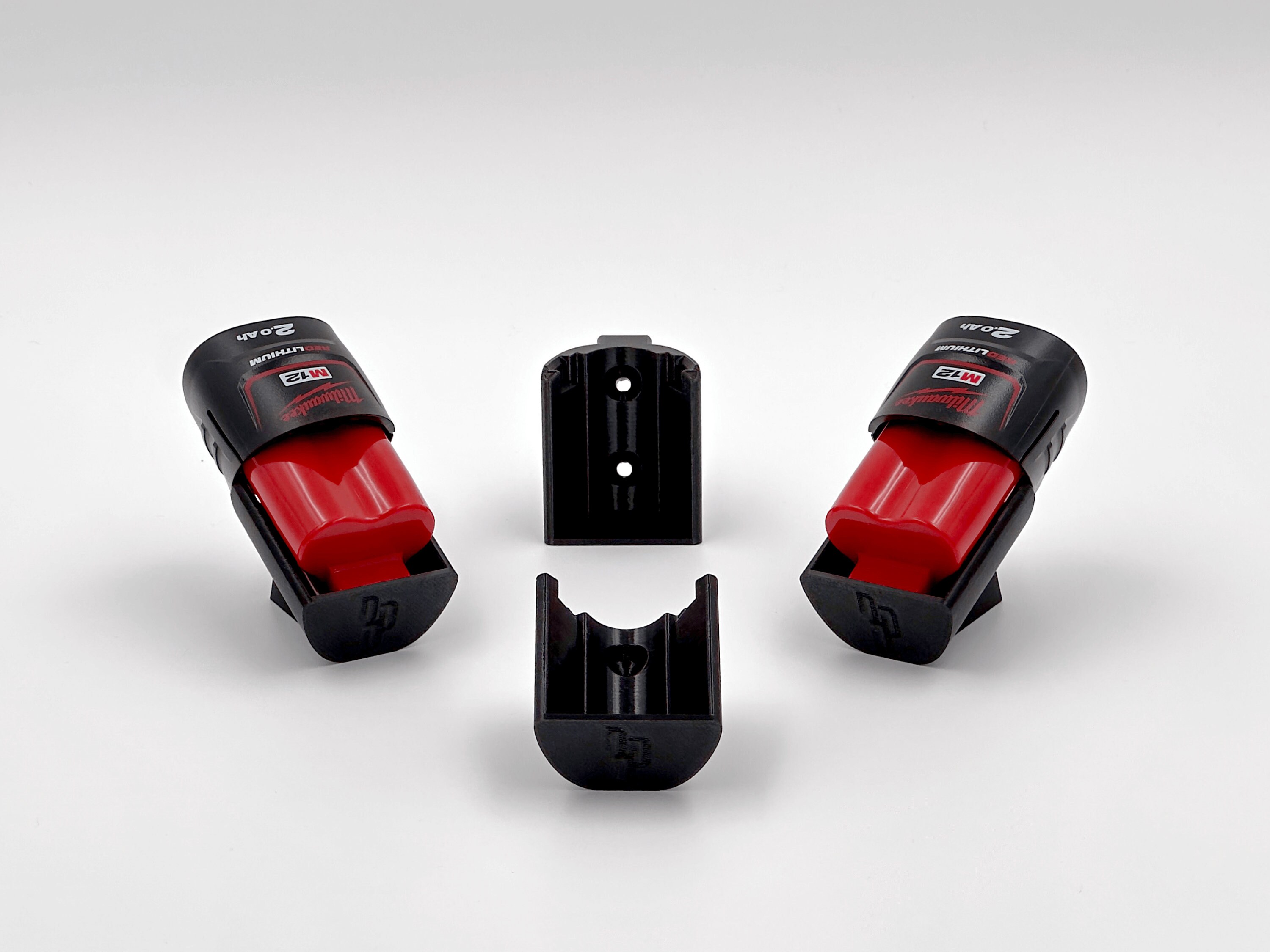 4-pack Black Battery Holders for Milwaukee M12 / 12V | Organize Your ...