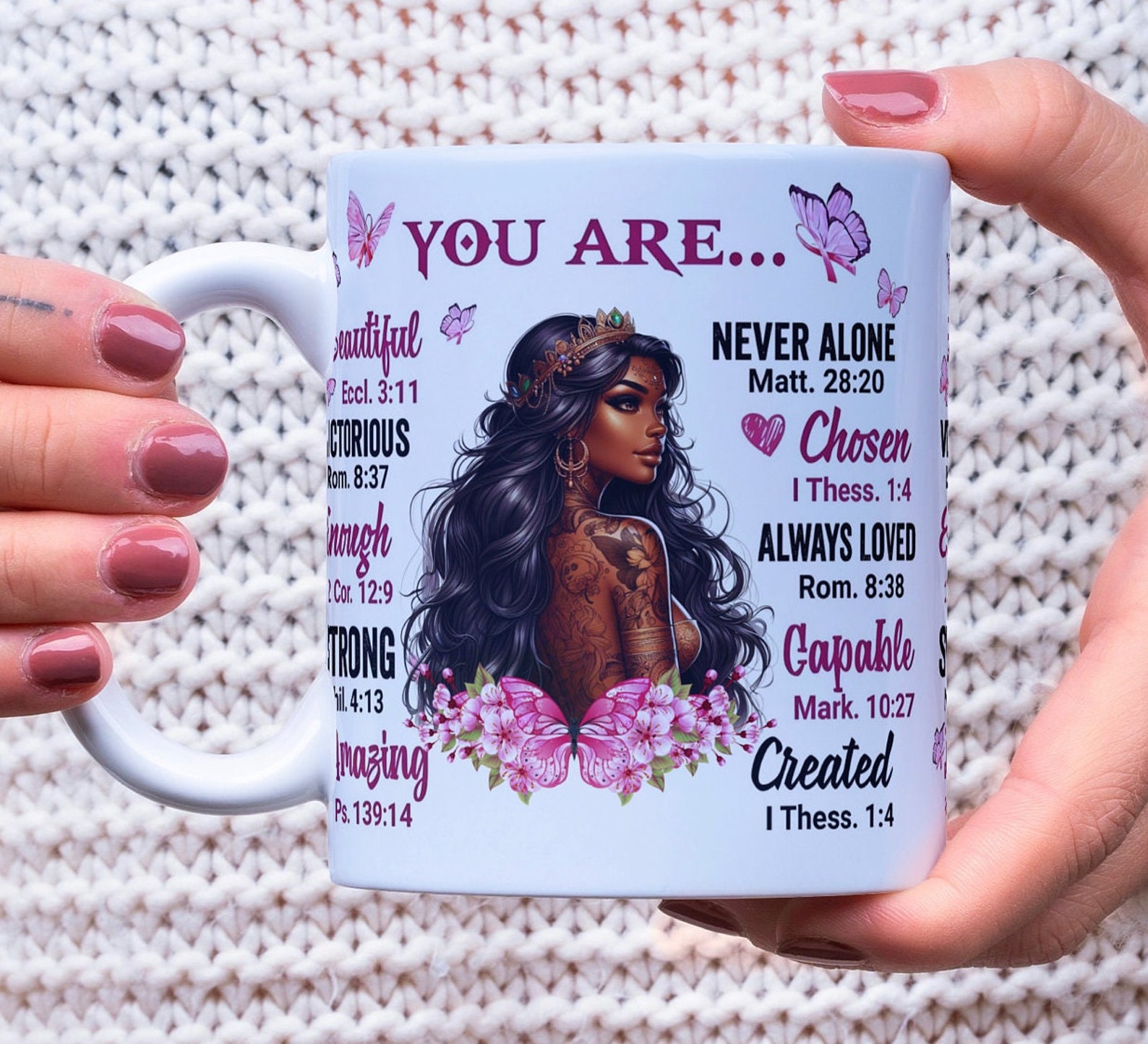 Religious Bible Cup Wrap Around Mug Design 15oz & 11oz, Inspirational ...