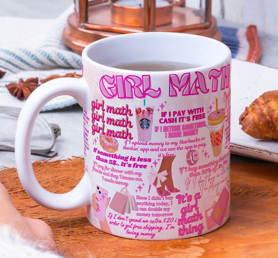Math Affirmations Mug Sublimation Digital Designs, Girl Math ...
