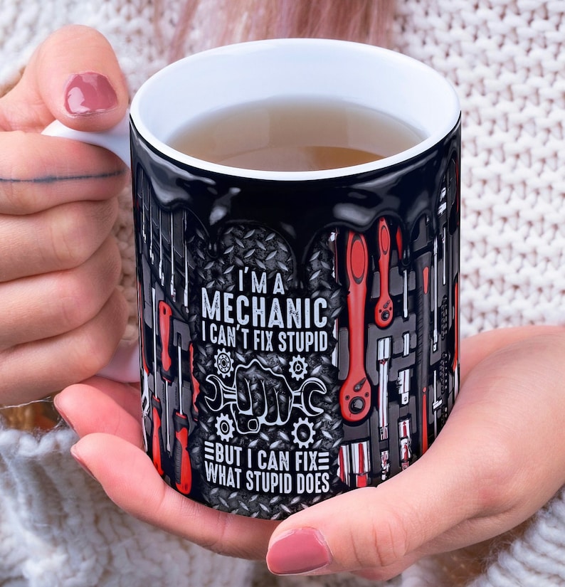 Mechanic Mug Sublimation Digital Designs, Mechanic Affirmation Mug ...