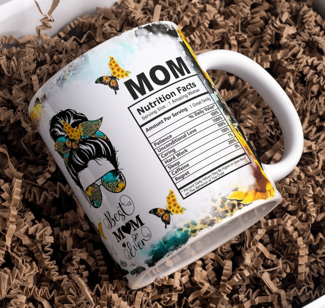 Mom Nutrition Facts Cup Sublimation PNG Digital Designs, Teacher ...