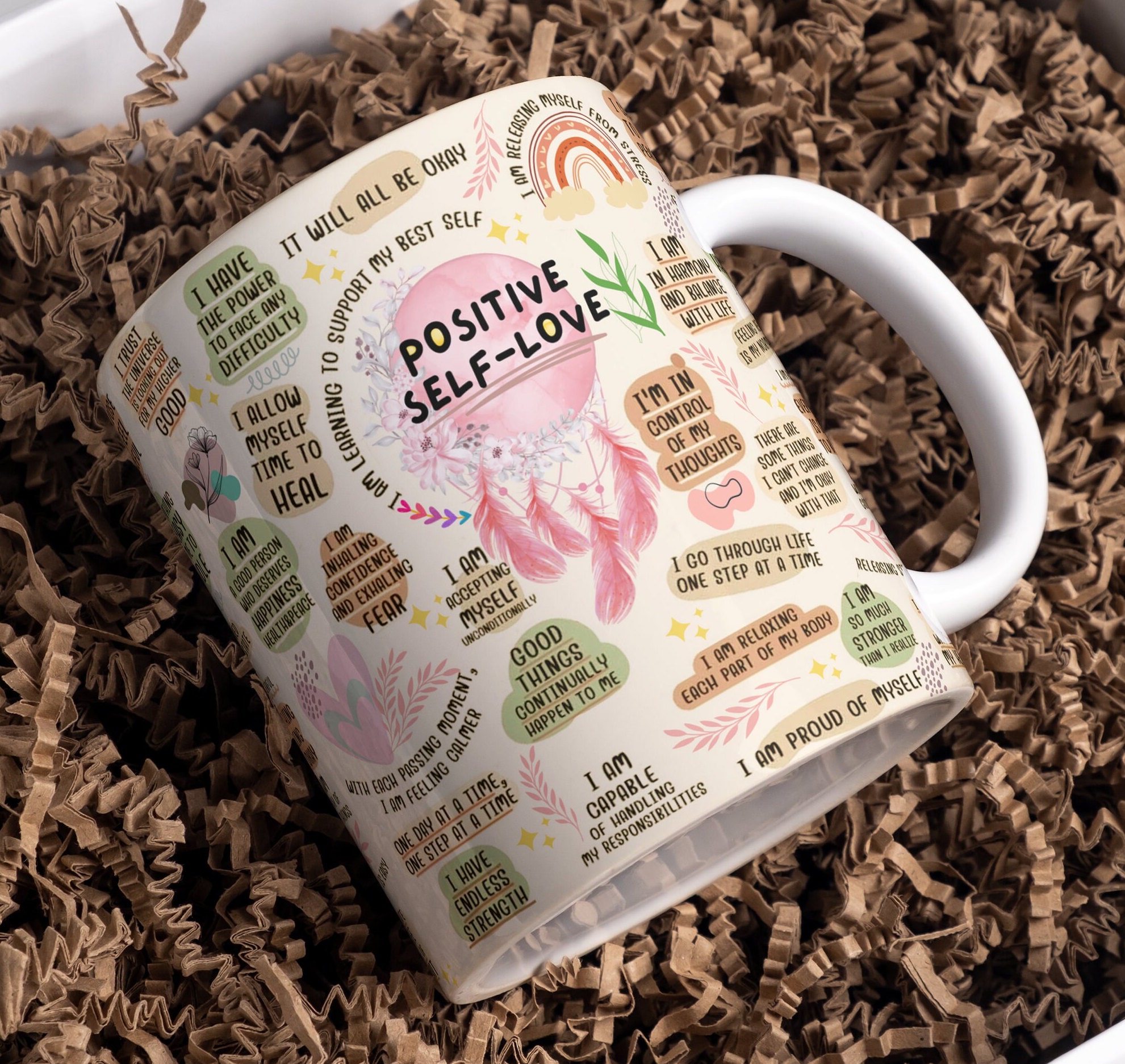 Positive Self-love Mug Sublimation Digital Designs, Affirmation Mug ...