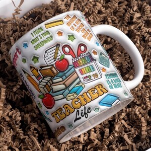 Teacher Life Mug Sublimation PNG, Digital Designs, Teacher Affirmation ...