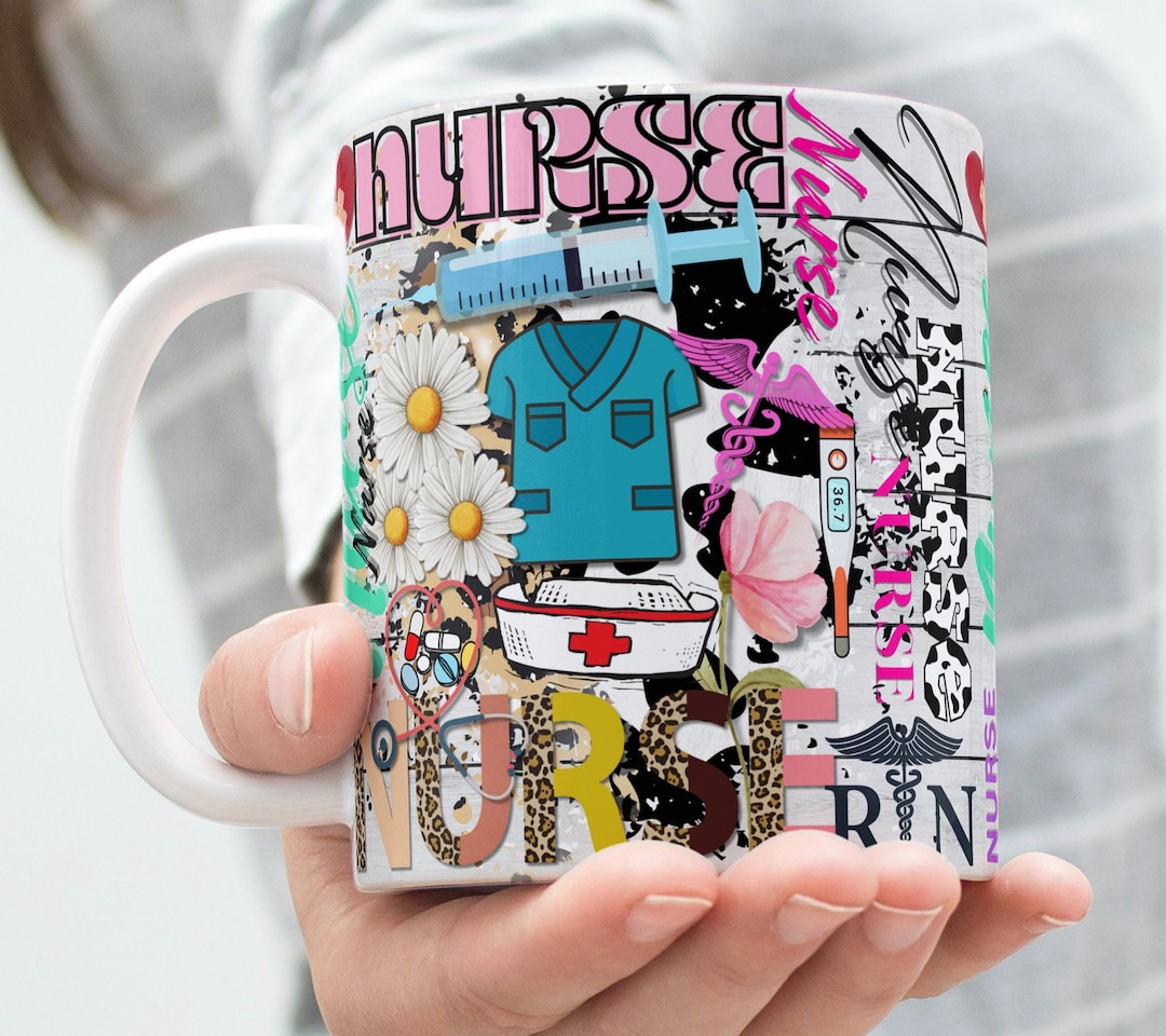 Nurse Mug, Nurse Life Digital Mug Design, Nurse Coffee Cup, Funny Nurse ...
