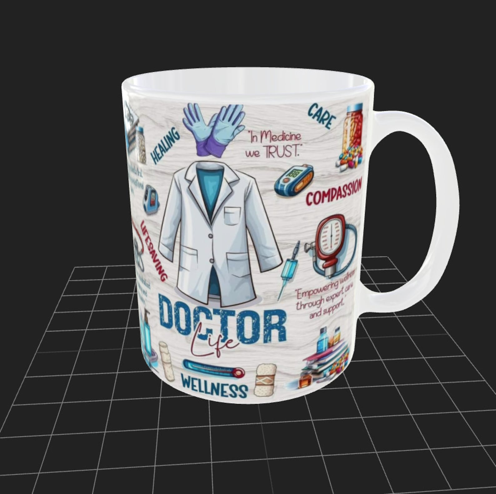 Doctor Life Mug Sublimation Digital Designs, Doctor Affirmation Mug ...