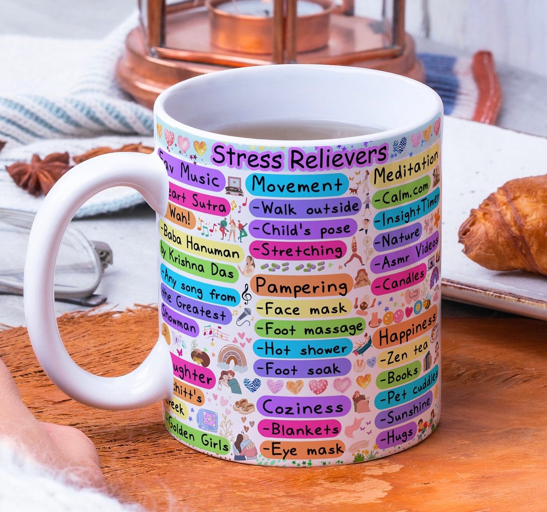 Stress Relievers Mug Design: Funny Coffee Mug Gift (digital Download ...
