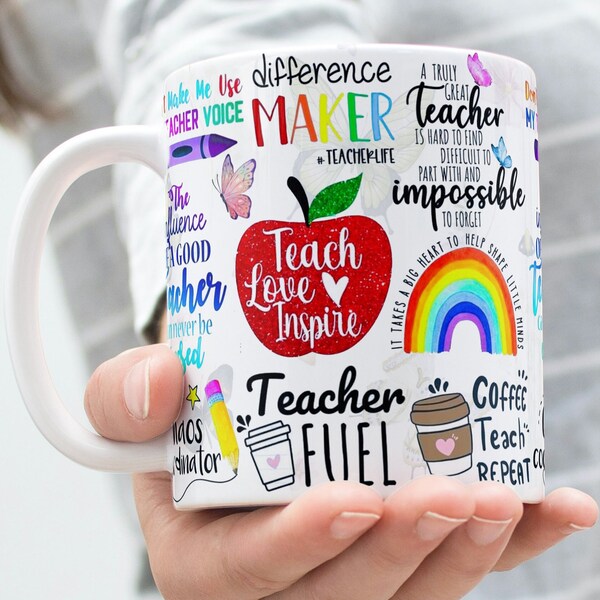 Teacher Mug Template - Etsy