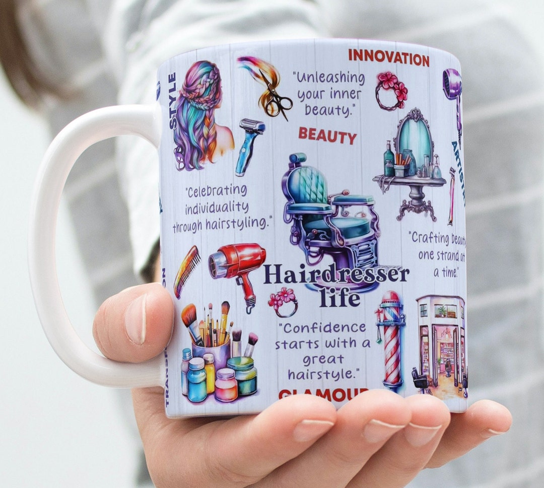 Hairdresser Mug Sublimation PNG Digital Designs, Hair Stylist ...