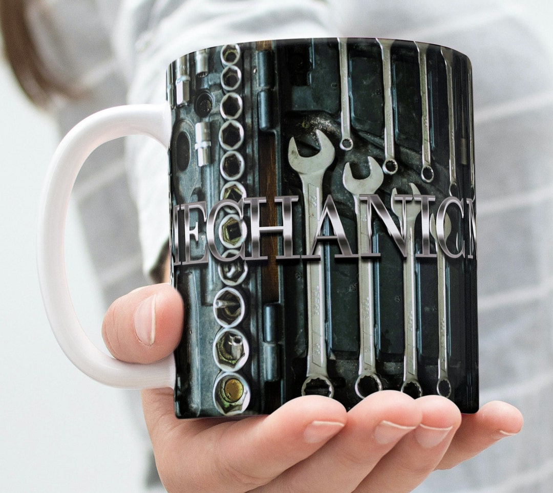 Mechanic Cup, Engineer Mug Wrap Around Mug Template 11oz & 15oz ...
