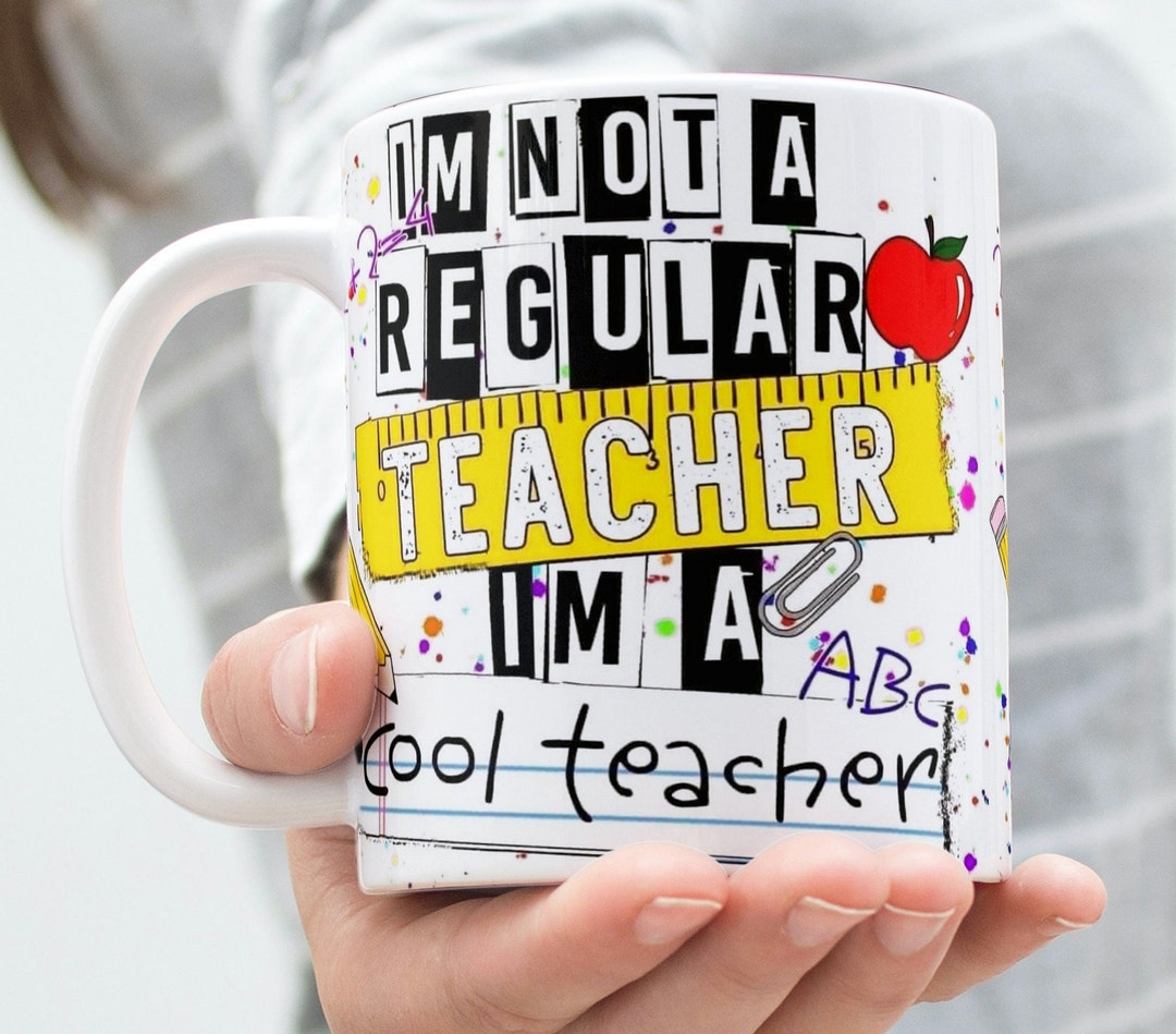 Cool Teacher Mug Sublimation PNG, Digital Mug Design, Teacher ...