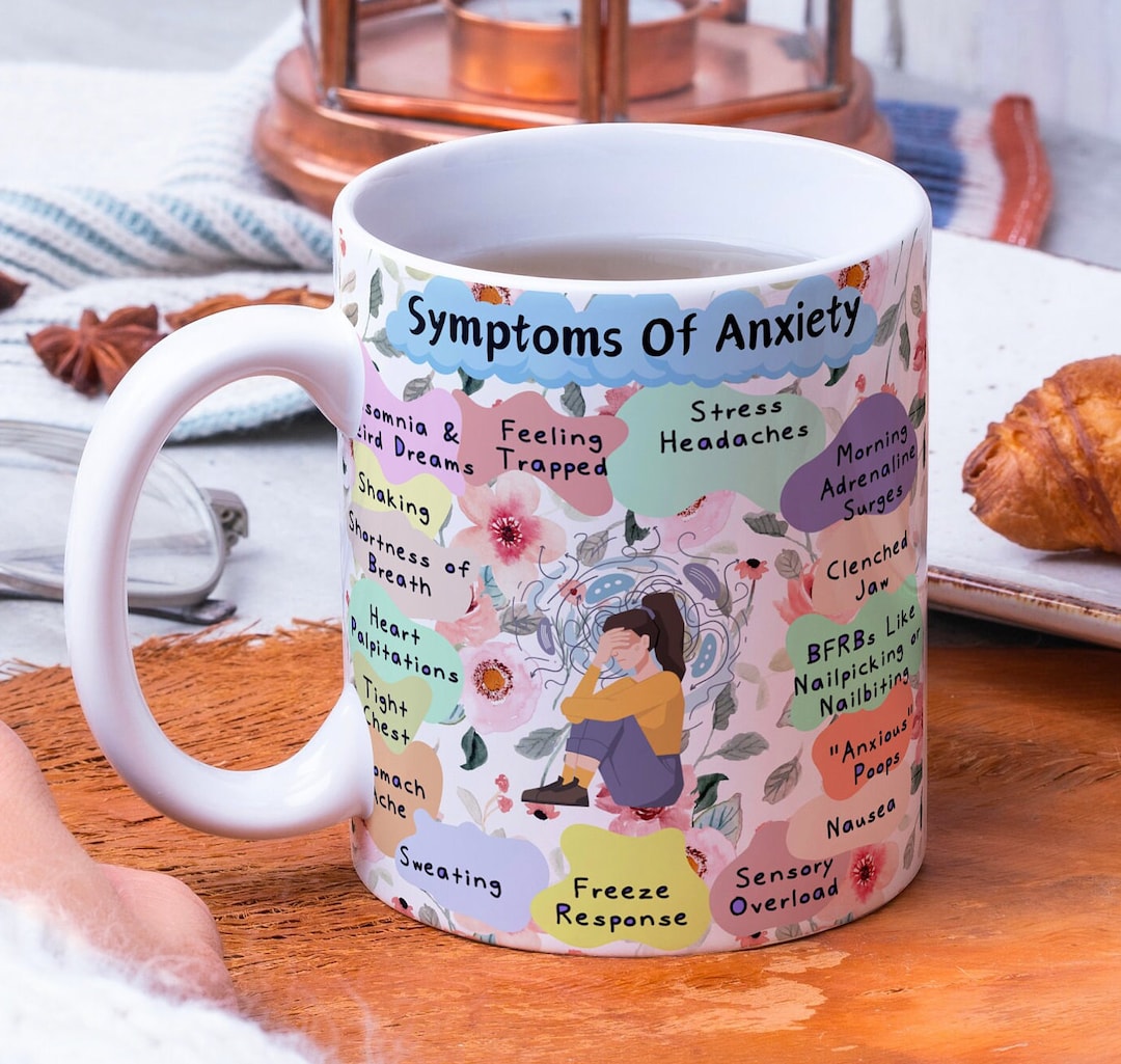 Anxiety Symptoms Mug: Wrap Around Design (digital Download) - Etsy