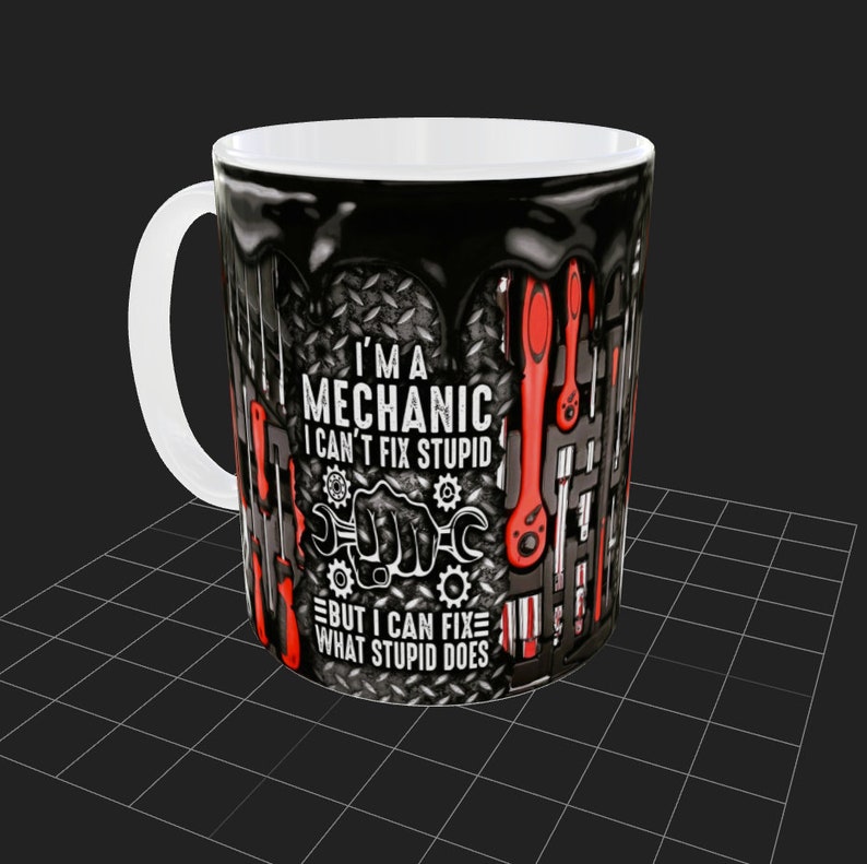 Mechanic Mug Sublimation Digital Designs, Mechanic Affirmation Mug ...