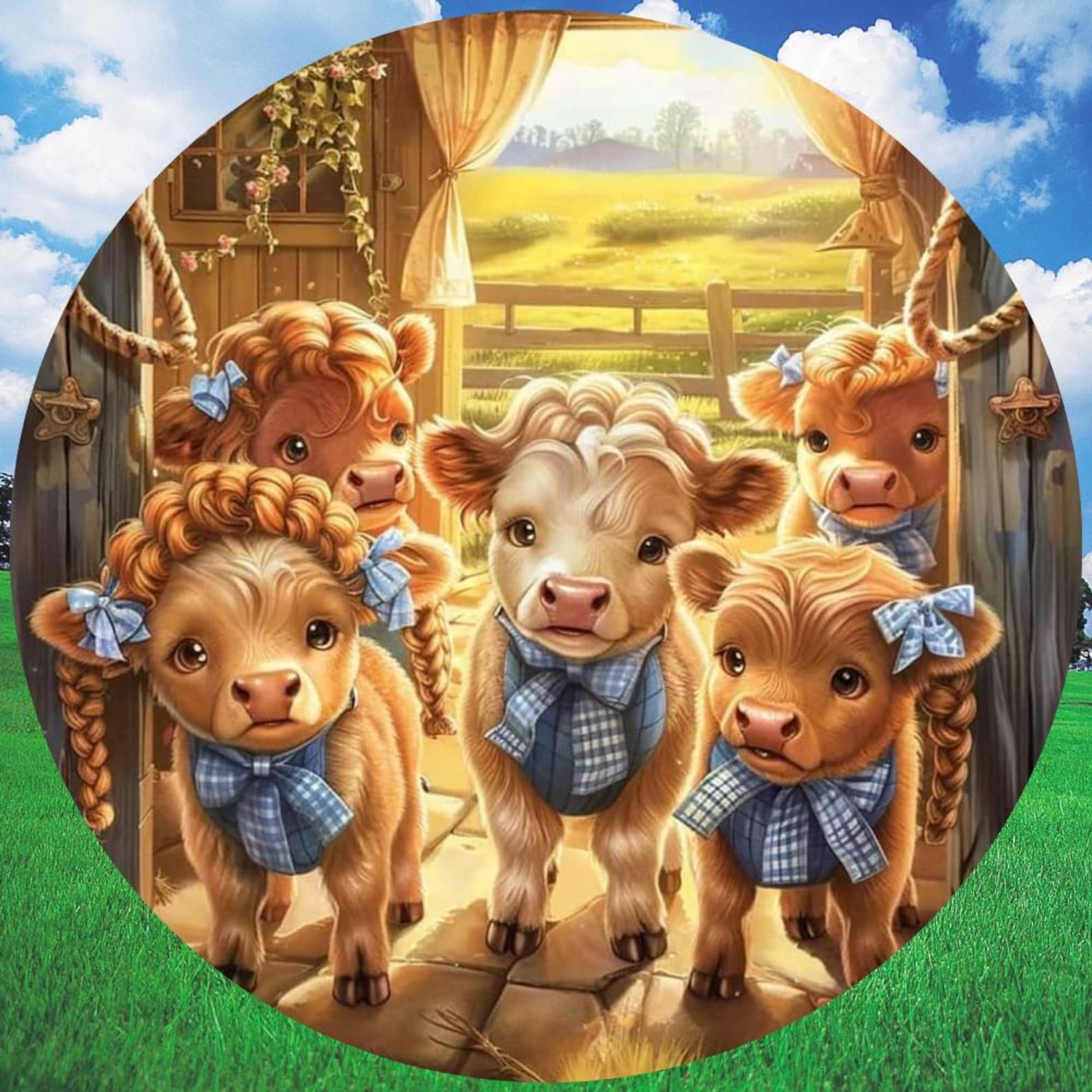 250 Highland Cow Car Coaster Designs PNG, Car Accessories Car Coaster ...