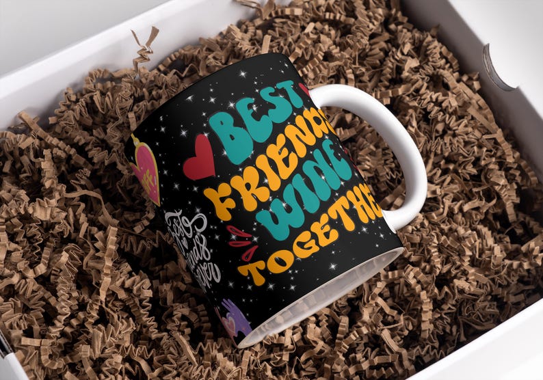 Best Friend Cup, 35 Designs, Sublimation PNG, Digital Mug Designs ...