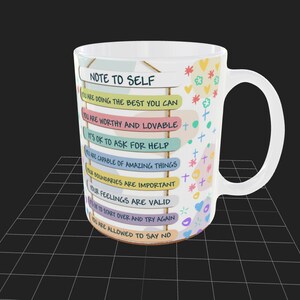 My Daily Affirmations Mug Sublimation PNG Digital Design, Affirmation ...