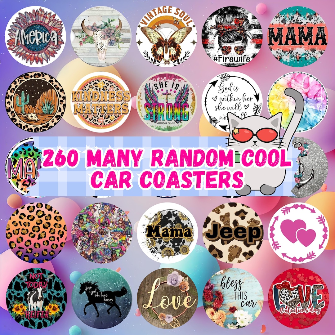 260 Cool Car Coaster, Cool Random Designs PNG, Cute Car Coaster ...