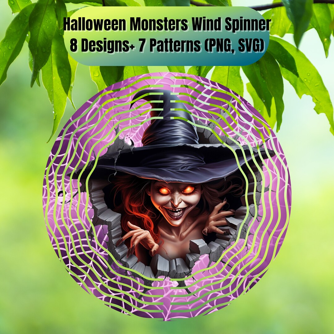 Halloween Monsters Wind Spinner PNG, Halloween Decoration Wind Spinner ...